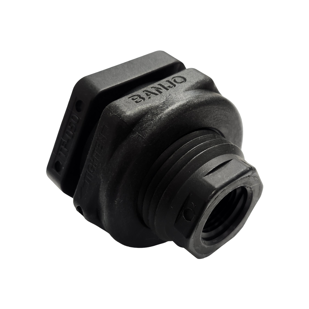 Banjo Poly Bulkhead Tank Fitting with EPDM Gasket 1/2" FNPT - TF050 ...
