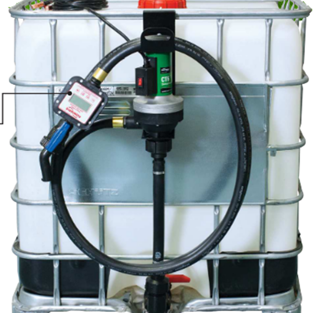 Flowserve CT6 12 Volt EDPM High Flow Pump Kit W/ Meter for Caged IBC T ...