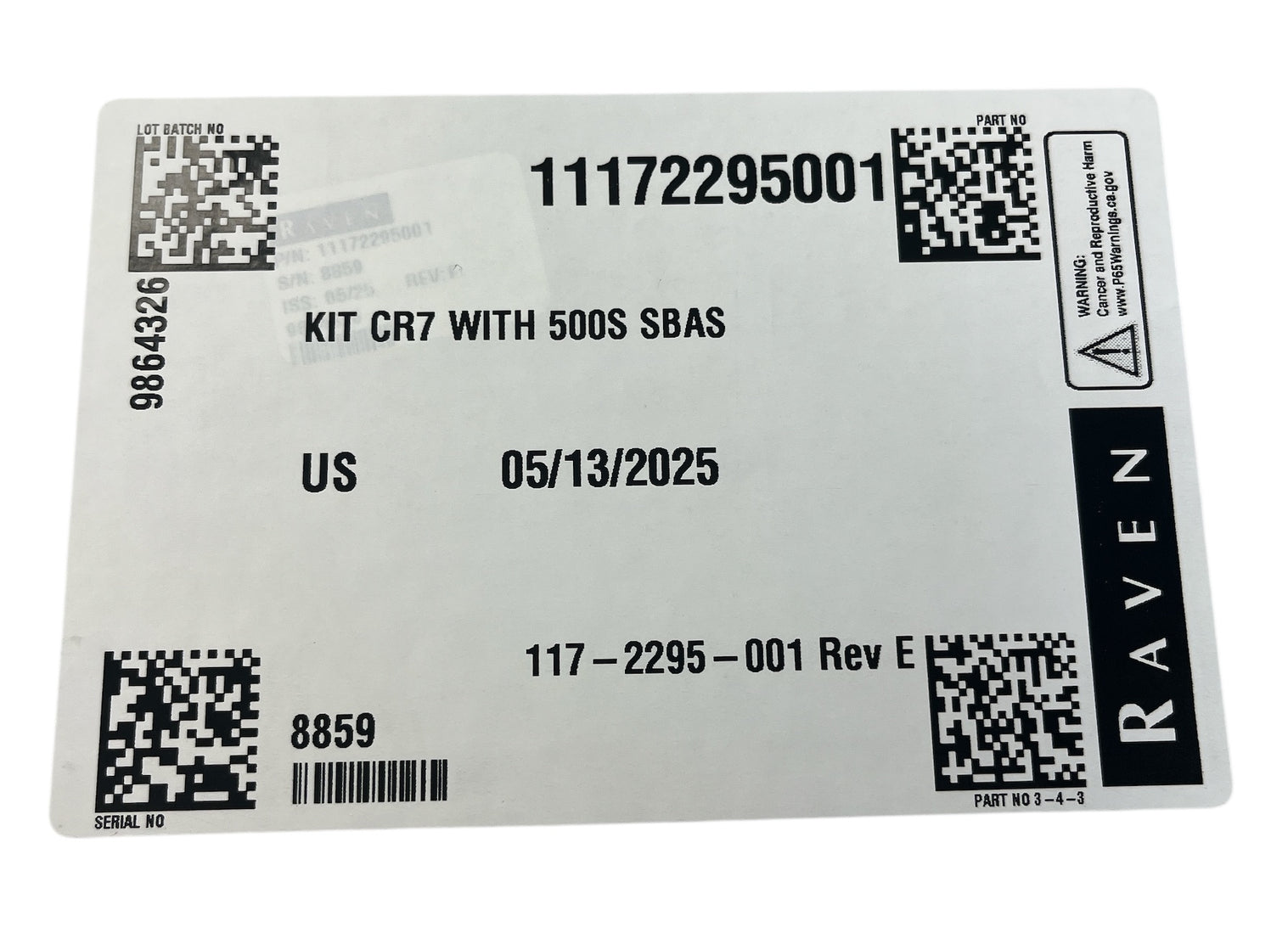 Raven CR7 Field Computer Kit With 500S GPS Smart Antenna - 117-2295-00 ...